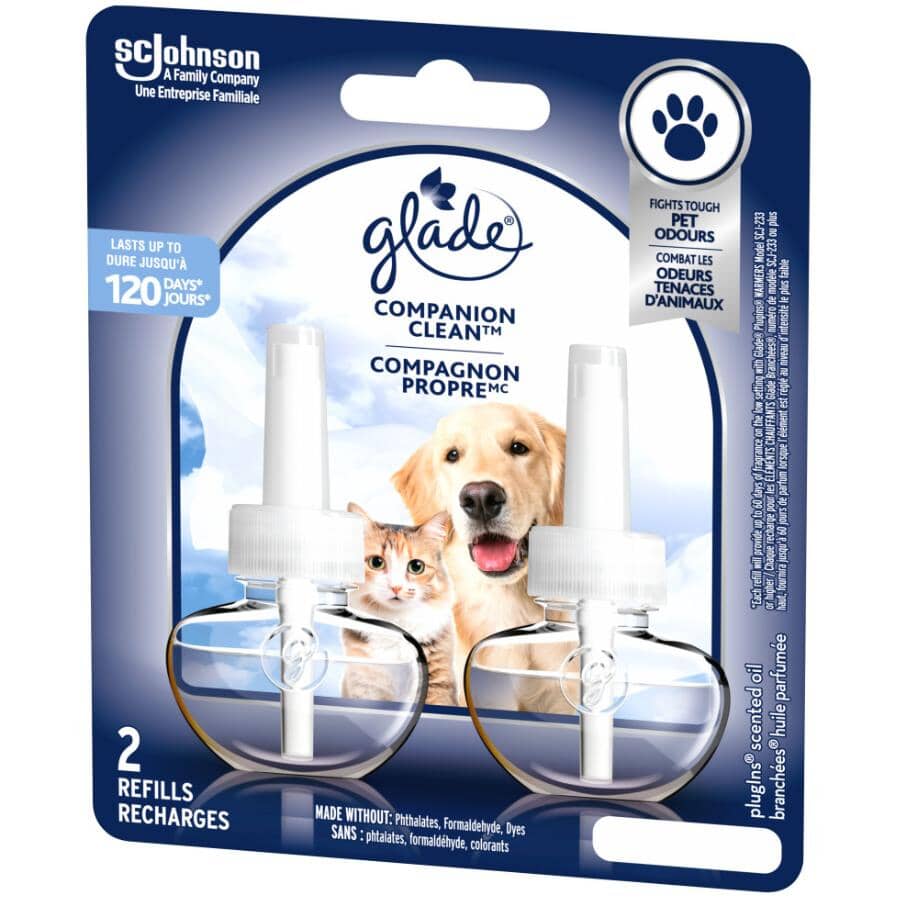 GLADE Pet Companion Clean Scented Oil Plug-In Air Freshener Refills ...