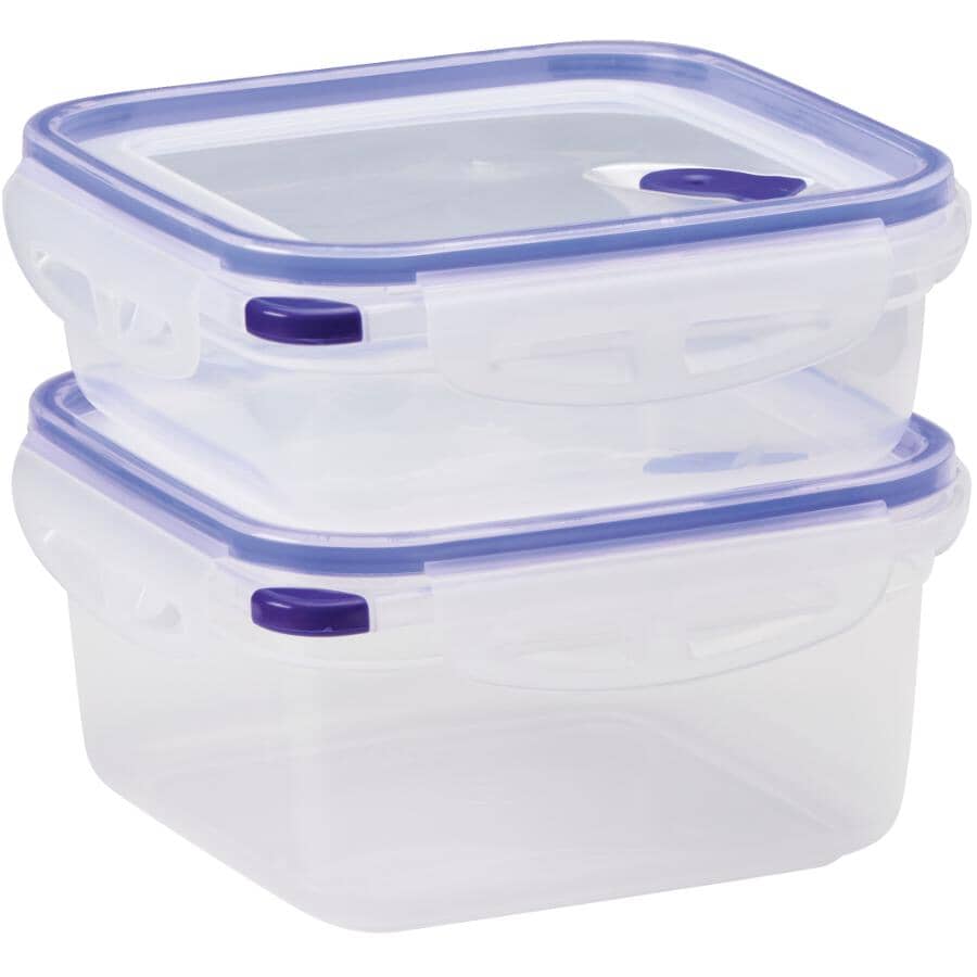HOME ESSENTIALS Square Plastic Stackable Container | Home Hardware