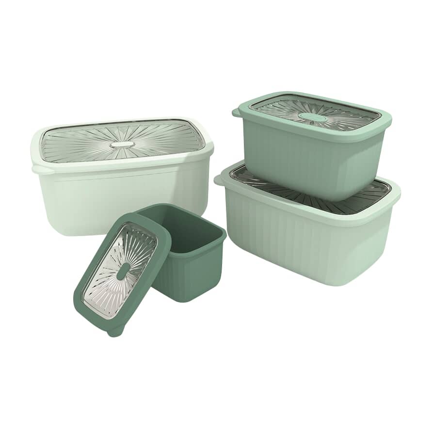 PHANTOM CHEF Rectangle Plastic Deep Container Set with Lids | Home Hardware