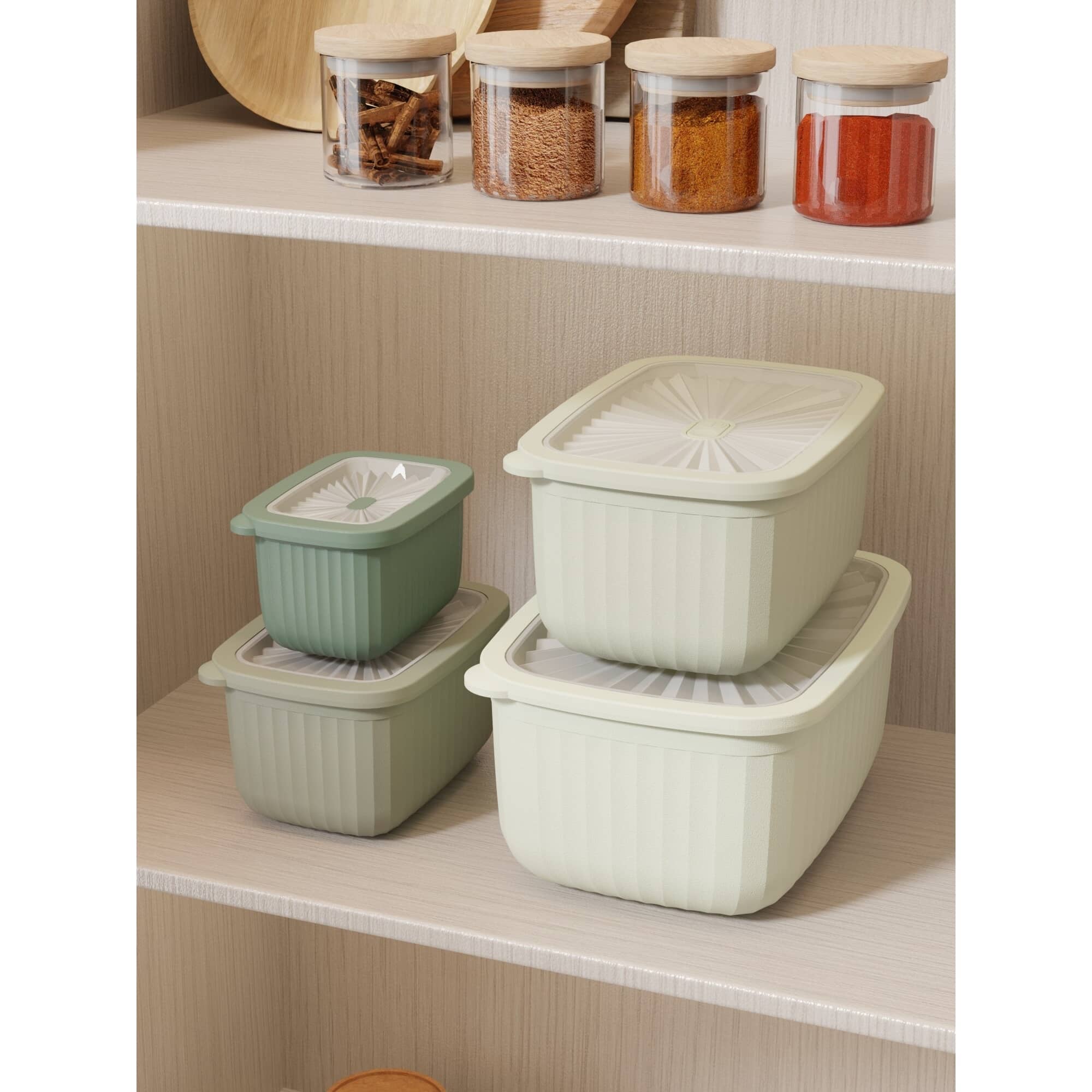PHANTOM CHEF Rectangle Plastic Deep Container Set with Lids | Home Hardware