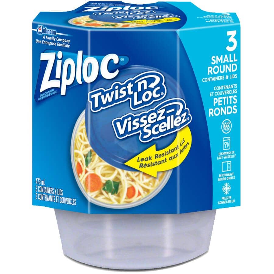 Ziploc 3 Pack Twist N Lock Disposable Food Containers | Home Hardware