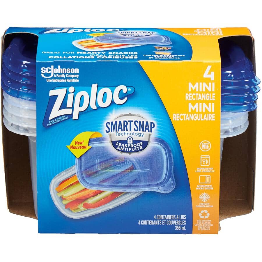 ZIPLOC Mini Rectangular Food Containers | Home Hardware
