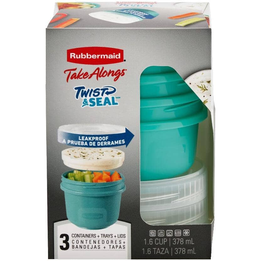 RUBBERMAID TakeAlongs Twist & Seal Round Food Containers | Home Hardware