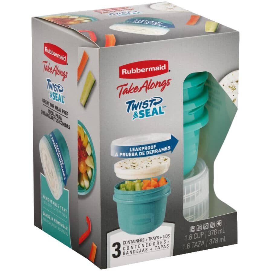 RUBBERMAID TakeAlongs Twist & Seal Round Food Containers | Home Hardware