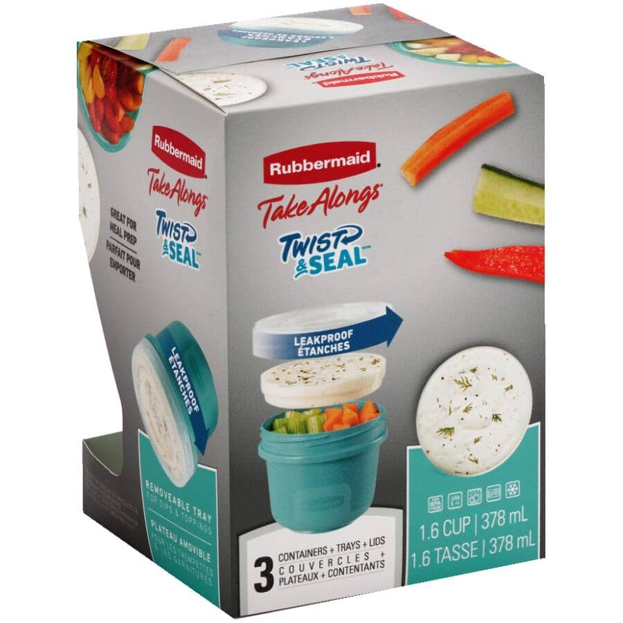 RUBBERMAID TakeAlongs Twist & Seal Round Food Containers | Home Hardware
