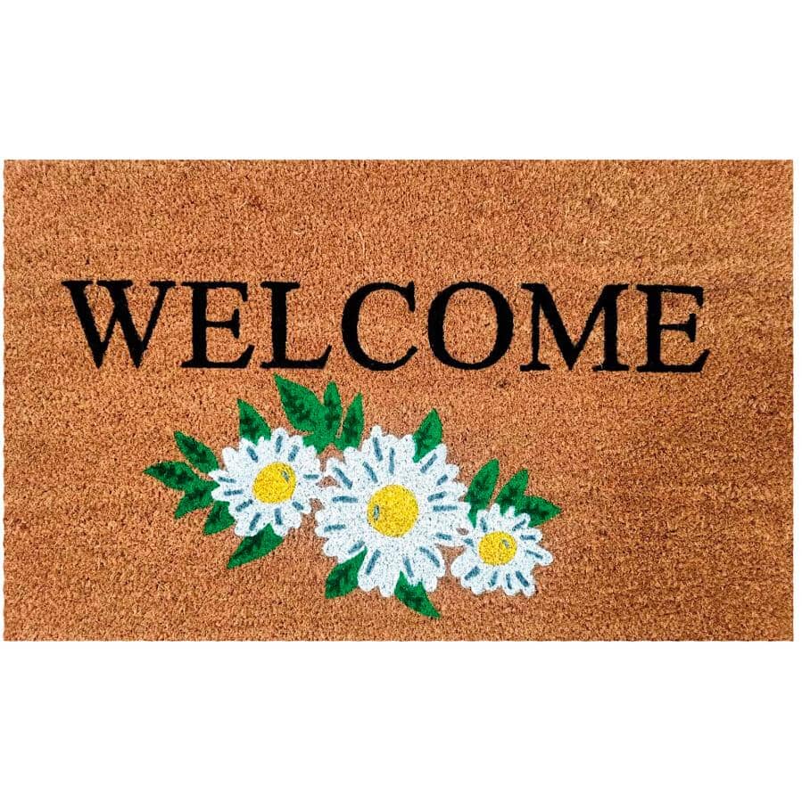 KOPPERS HOME Welcome Daisy Coir Door Mat | Home Hardware