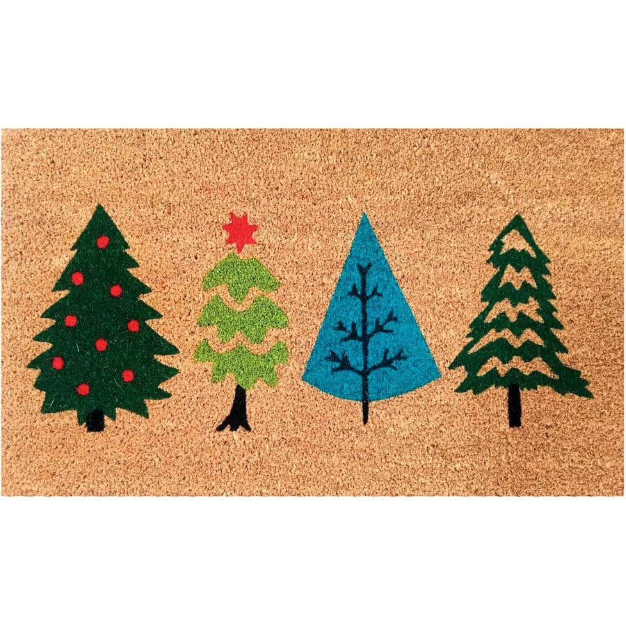 KOPPERS HOME Pine Trees Coir Door Mat | Home Hardware