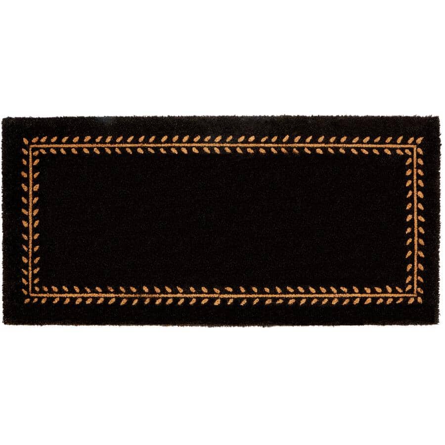 FHE Black with Natural Border Coir Door Mat | Home Hardware