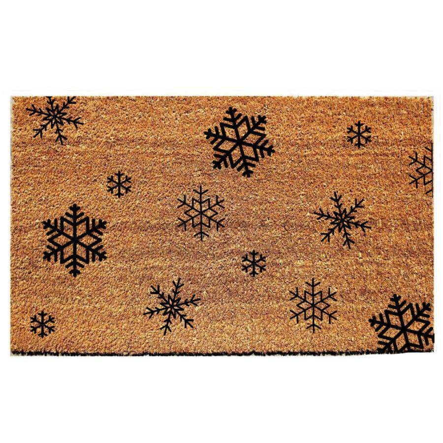 KOPPERS HOME Snowflakes Coir Door Mat | Home Hardware