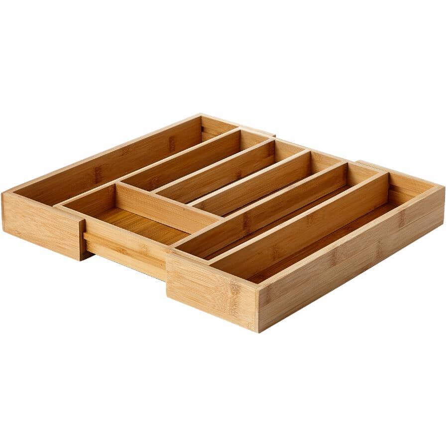 HOME ESSENTIALS Bamboo Expandable Cutlery Tray | Home Hardware