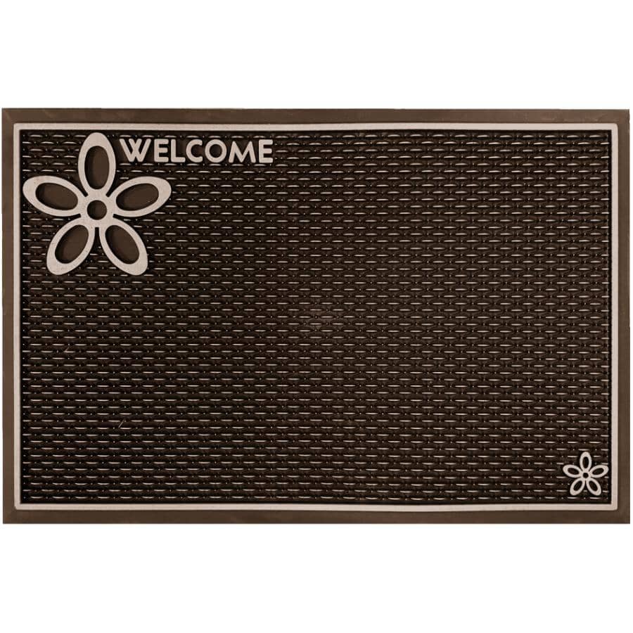 FLOOR CHOICE Dassi 15" x 23" Brown Welcome Mat | Home Hardware