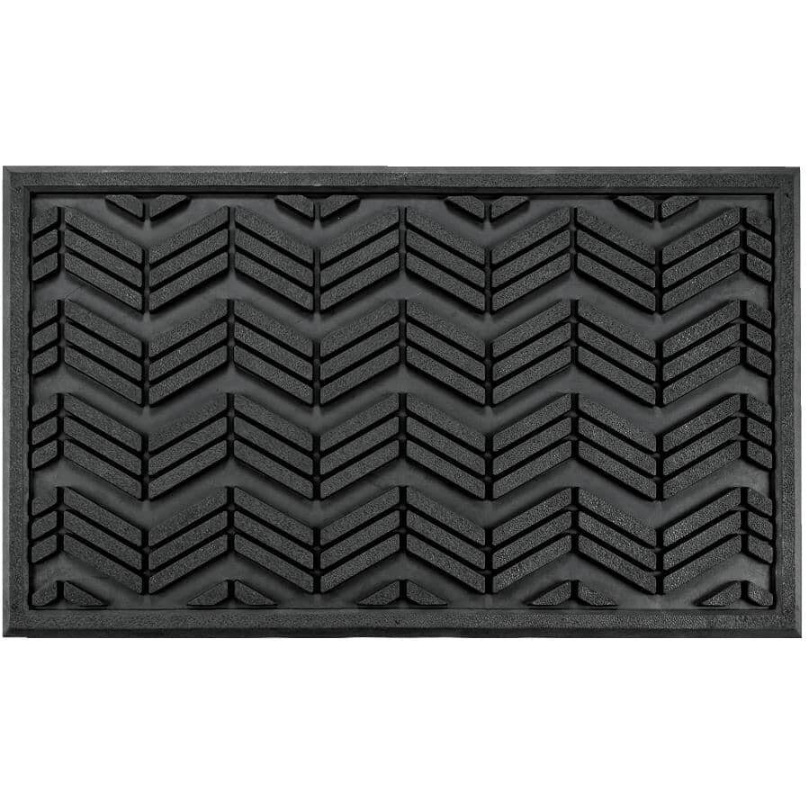 FHE Chevron Rubber Door Mat - 18" x 30" | Home Hardware