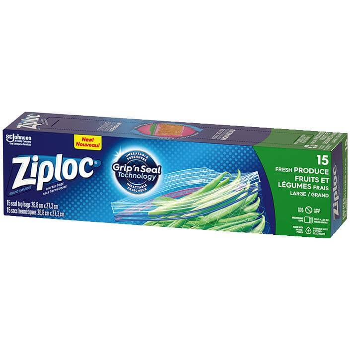 ZIPLOC Vegetable Storage Bags - 15 Pack | Home Hardware