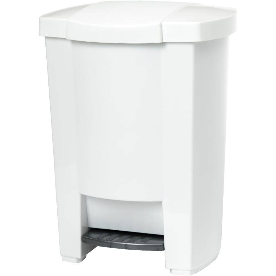 MISTRAL Step-On Garbage Can - White, 19 L | Home Hardware