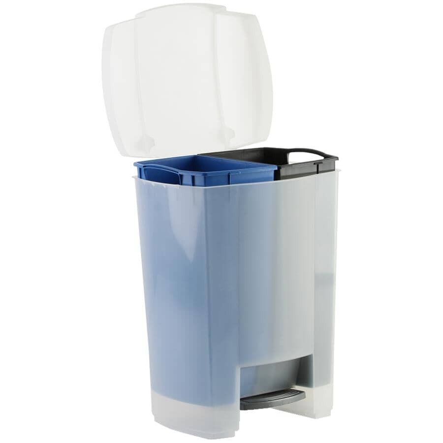 MISTRAL Duet Step-On Garbage Can - White | Home Hardware