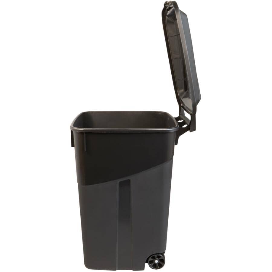UNITED SOLUTIONS Rough & Ready Wheeled Garbage Can with Attached Lid ...