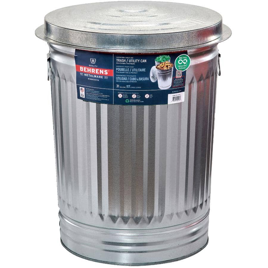 BEHRENS Galvanized Garbage Can | Home Hardware