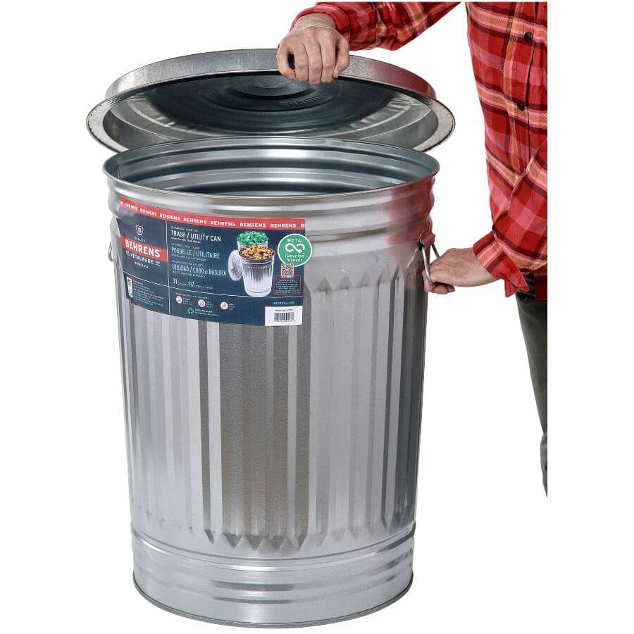 BEHRENS Galvanized Garbage Can | Home Hardware