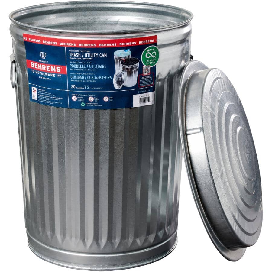 BEHRENS Galvanized Garbage Can | Home Hardware