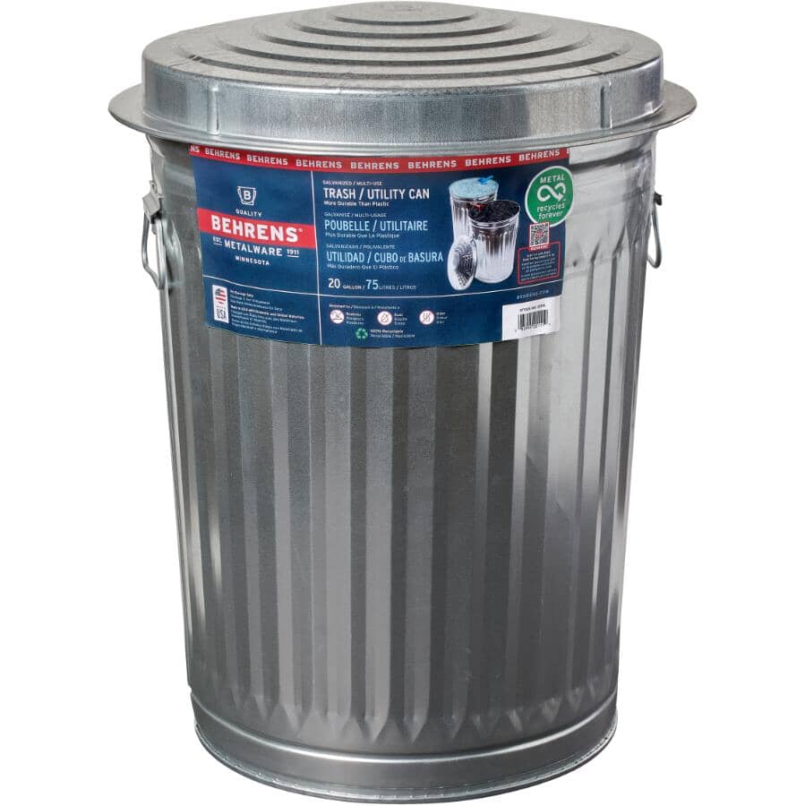 BEHRENS Galvanized Garbage Can | Home Hardware