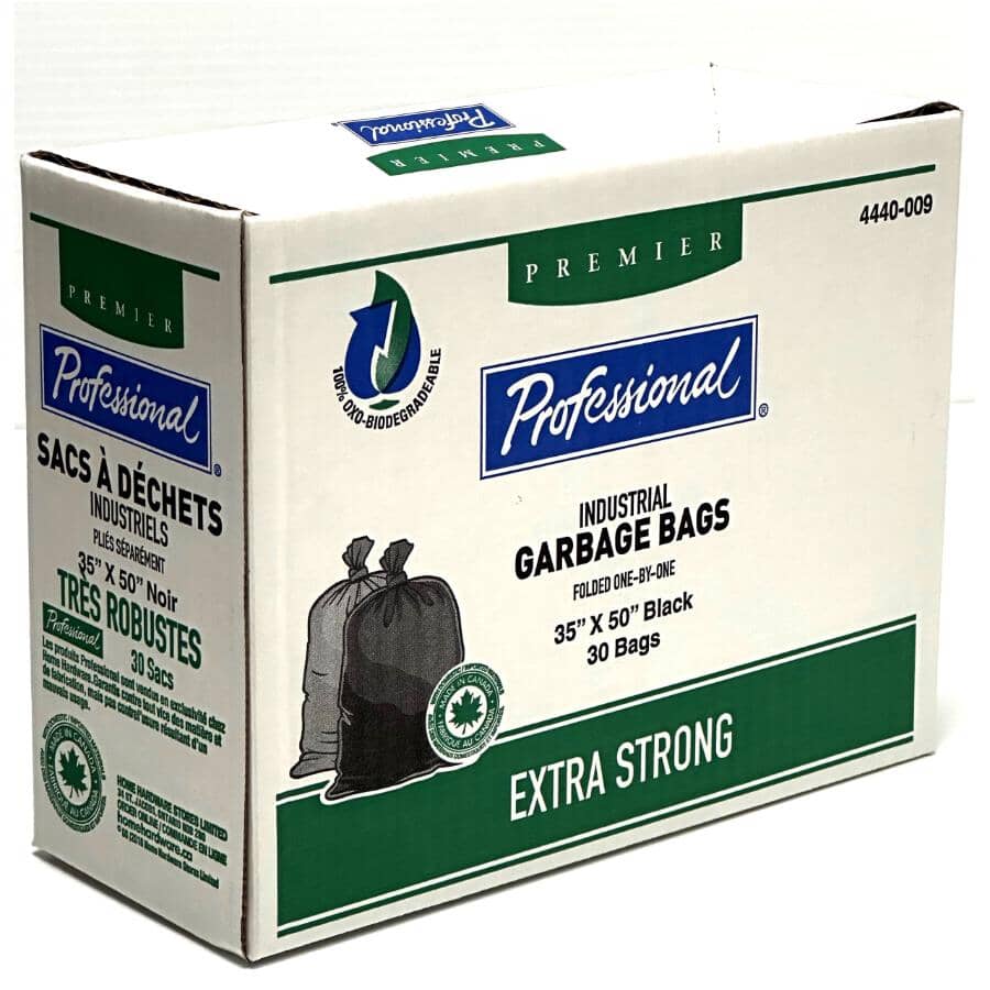 PROFESSIONAL 35" x 50" Biodegradable Garbage Bags | Home Hardware