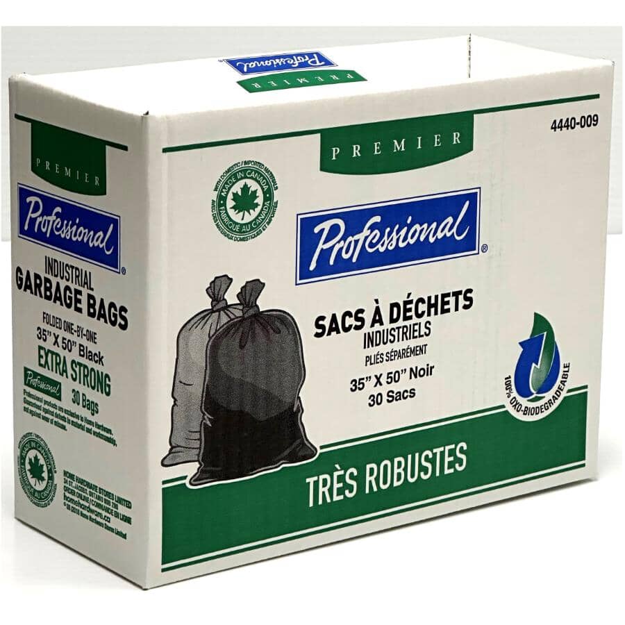 PROFESSIONAL 35" x 50" Biodegradable Garbage Bags | Home Hardware