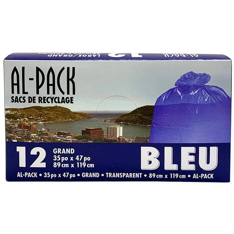 AL-PACK 35" x 47" Extra Large Blue Recycling Bags | Home Hardware