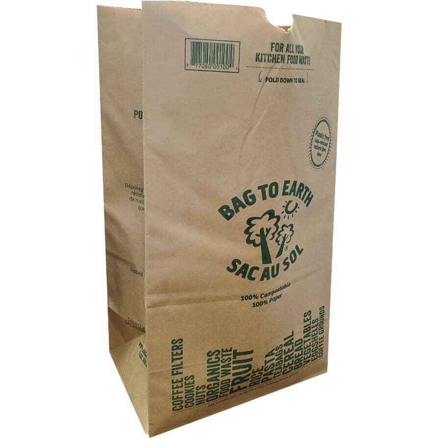 BAG TO EARTH 5 Pack 45L 2 Ply Paper Compost Bags | Home Hardware
