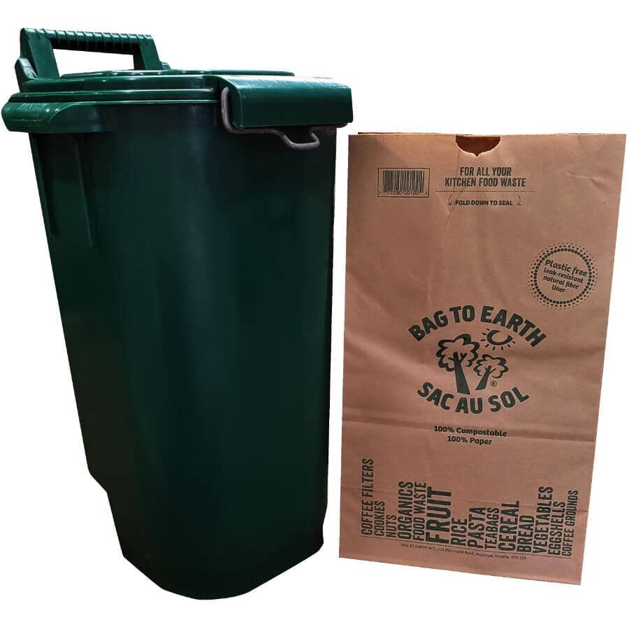 BAG TO EARTH 5 Pack 45L 2 Ply Paper Compost Bags | Home Hardware