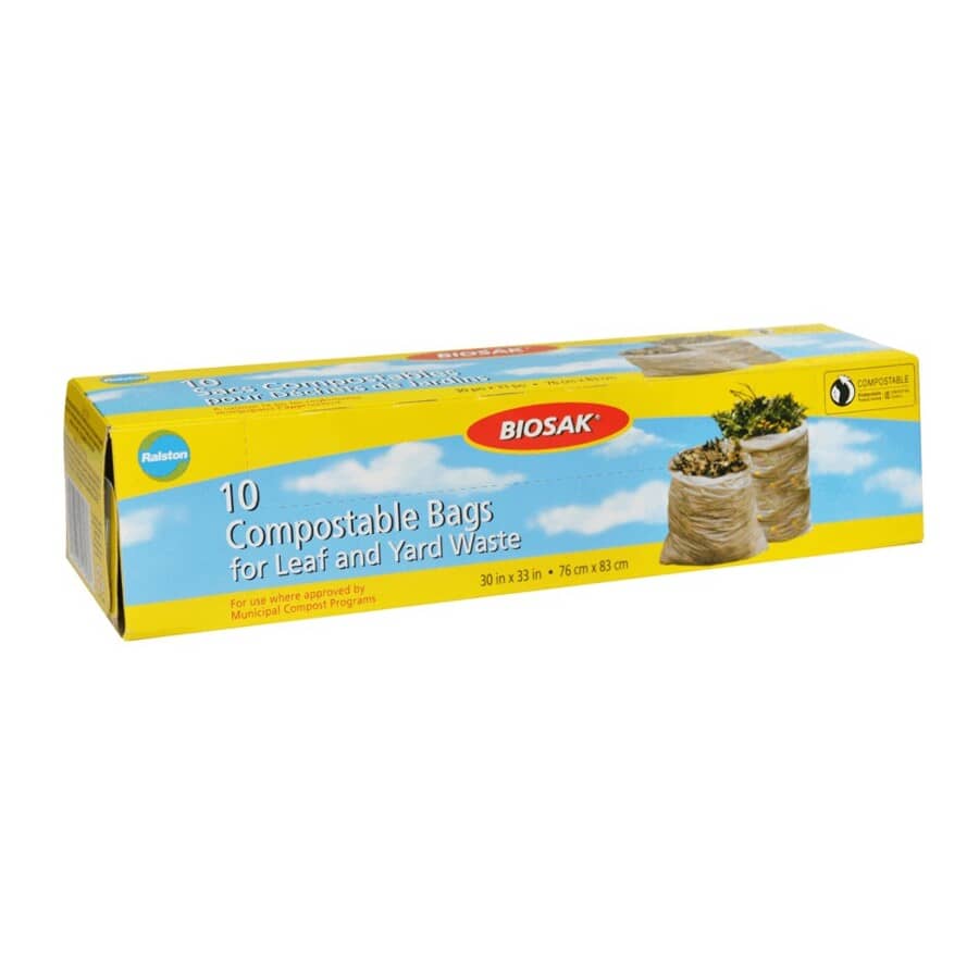 BIOSAK 10 Pack 30" x 33" Compostable Garbage Bags | Home Hardware