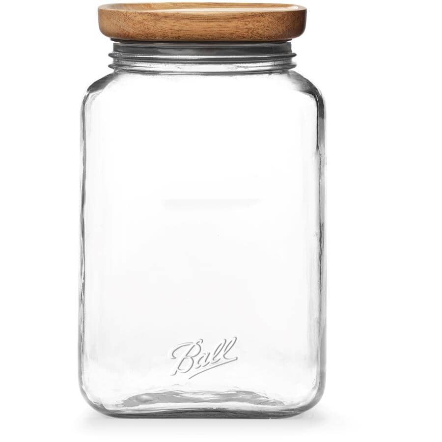 BALL Stack & Store Glass Jar with Wooden Lid | Home Hardware
