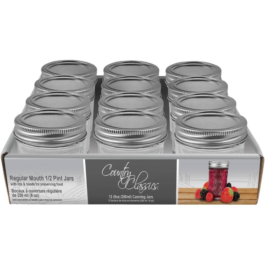 COUNTRY CLASSICS Mason Jelly Jars with Lids | Home Hardware
