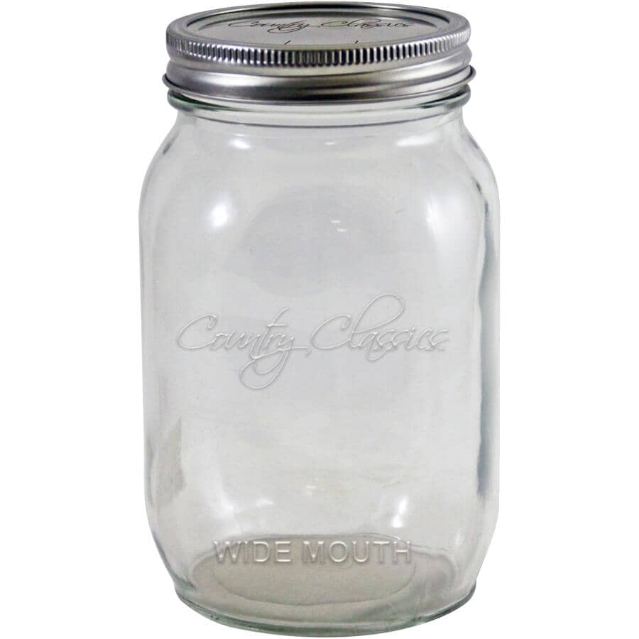 COUNTRY CLASSICS Wide Mason Jars with Lids | Home Hardware