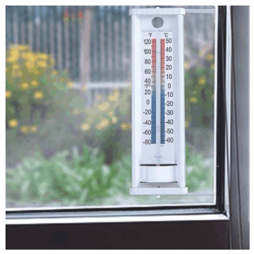 HOME ESSENTIALS 9" Aluminum Window Thermometer | Home Hardware