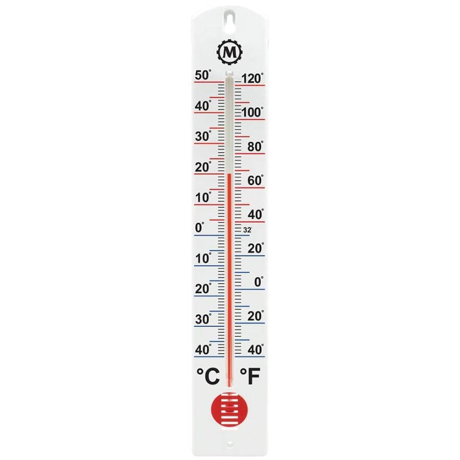 MARATHON WATCH 16" Indoor/Outdoor Wall Temperature Thermometer | Home ...