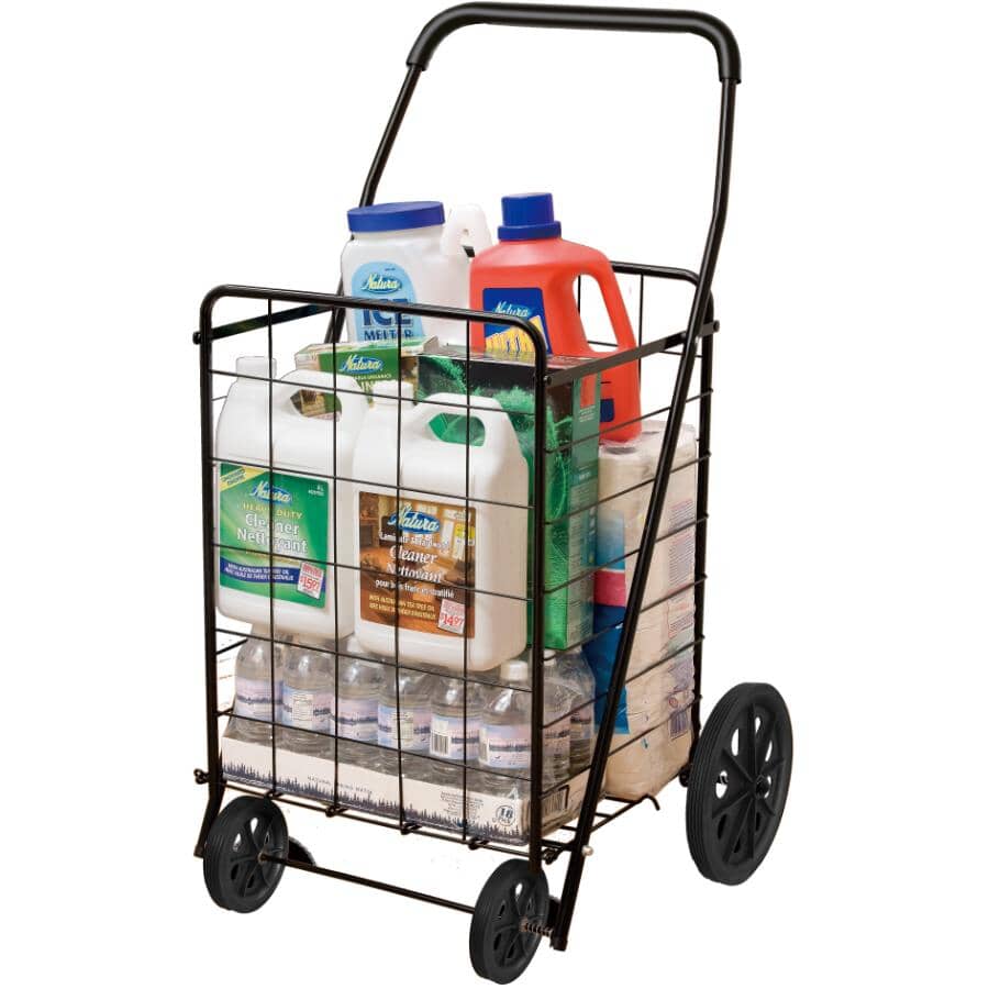 HOME ESSENTIALS Large 4-Wheel Foldable Shopping Cart | Home Hardware