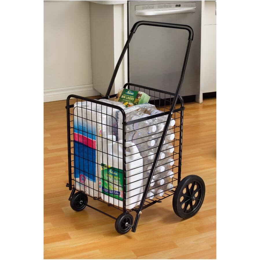 HOME ESSENTIALS Medium 4-Wheel Foldable Shopping Cart | Home Hardware