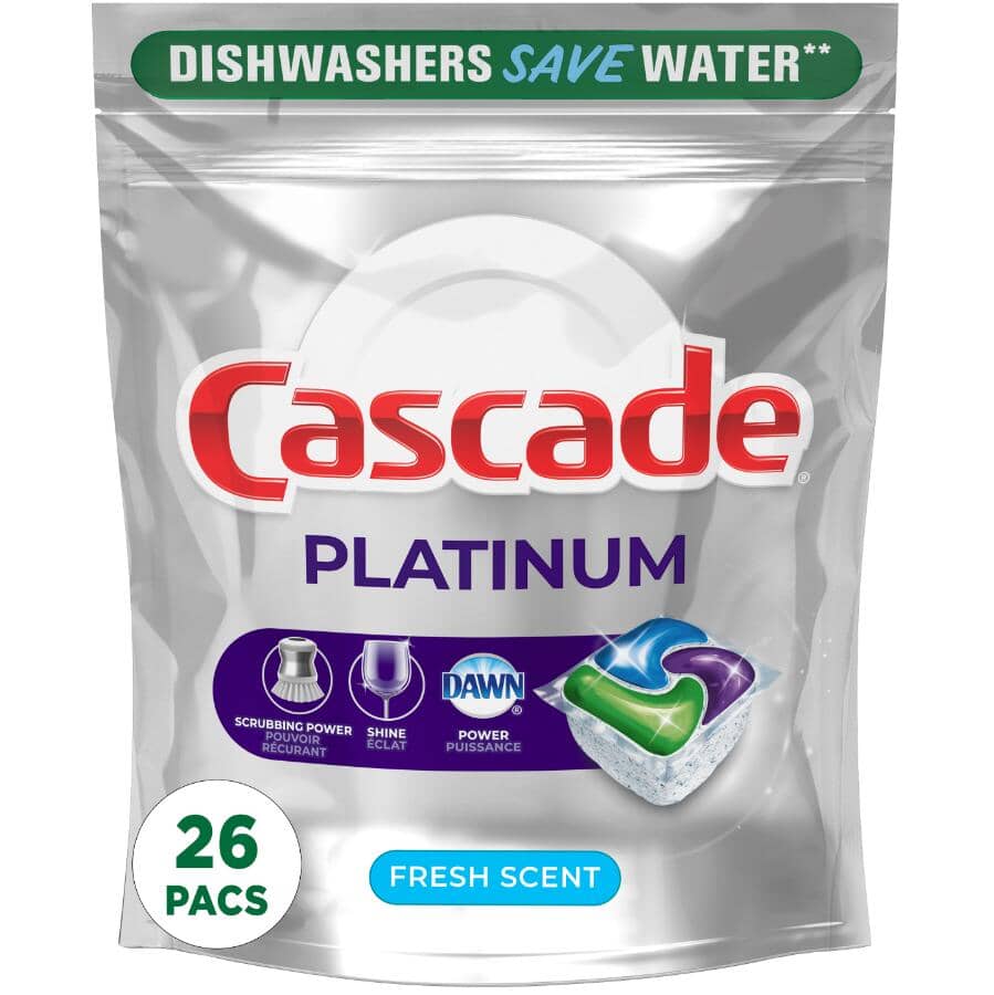 CASCADE Platinum Action Pacs Fresh Scent Dishwasher Detergent | Home ...
