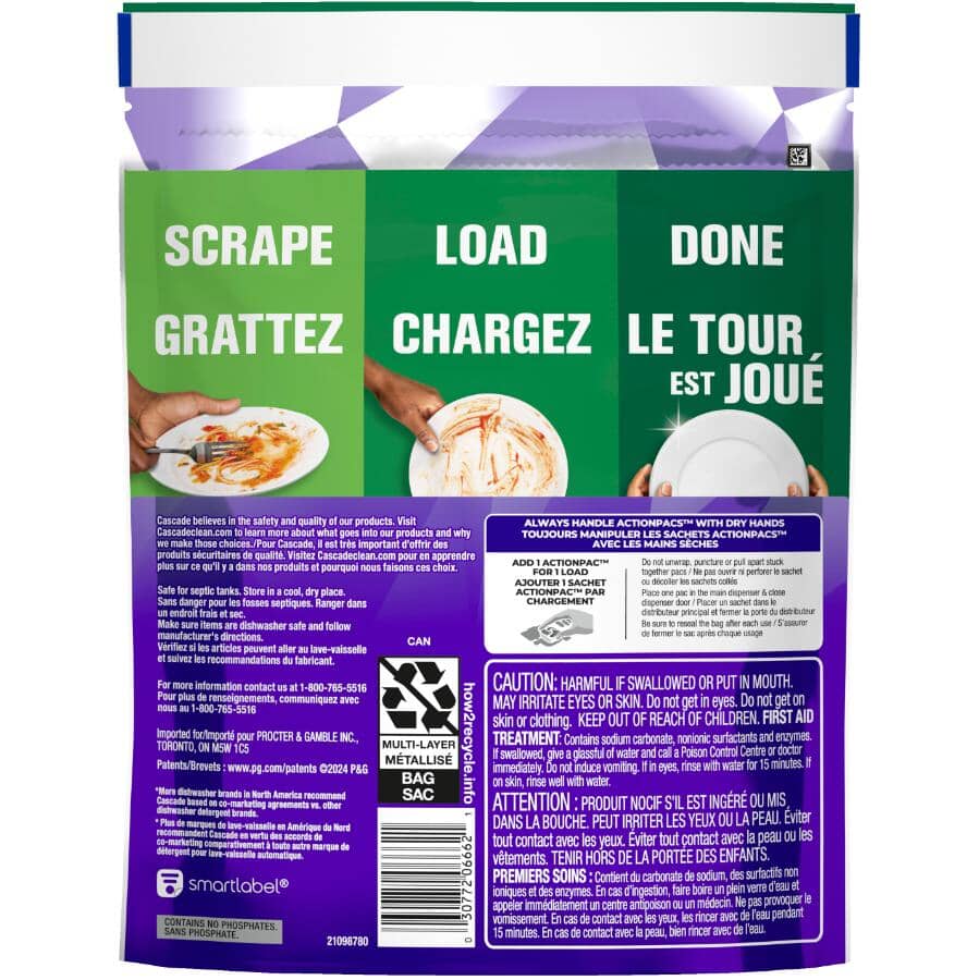 CASCADE Platinum Plus Action Pacs Dishwasher Detergent | Home Hardware