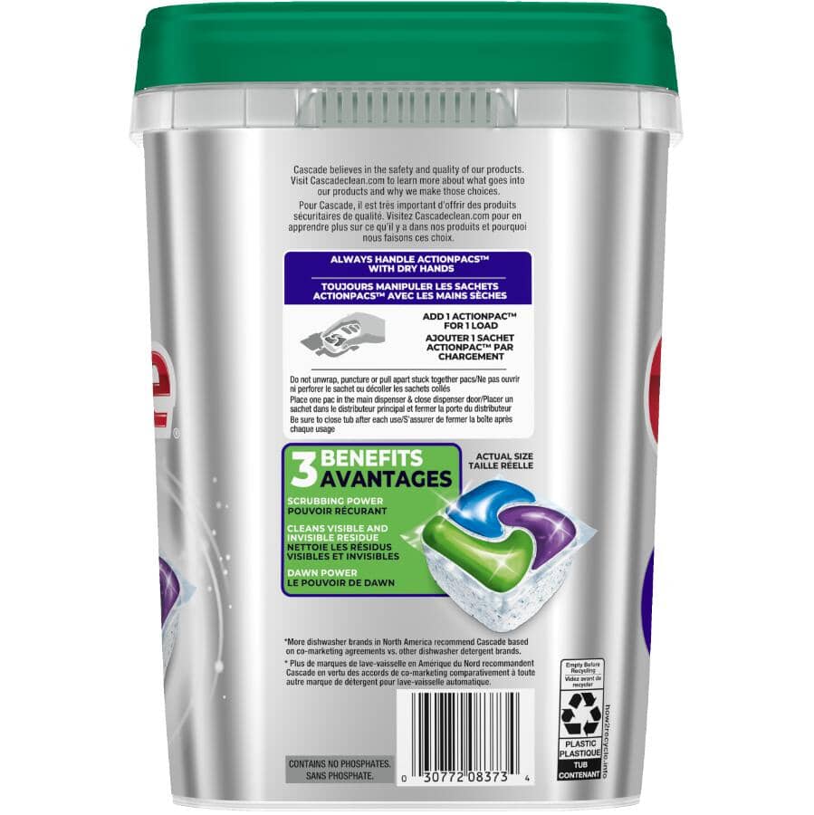 CASCADE Platinum Action Pacs Dishwasher Detergent | Home Hardware