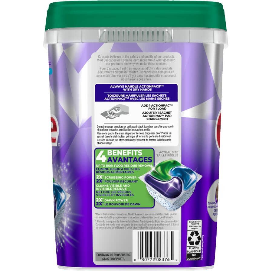 CASCADE Platinum Plus Action Pacs Dishwasher Detergent | Home Hardware