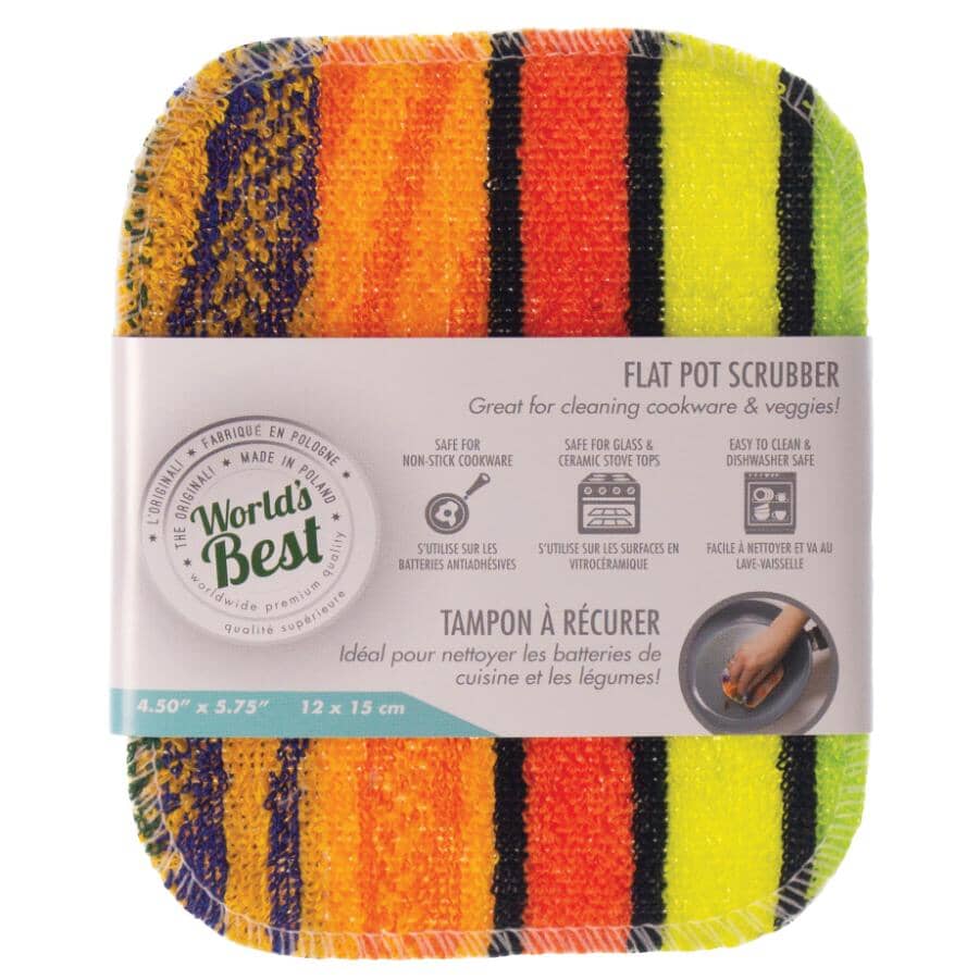 WORLD'S BEST Flat Pot Scrubber | Home Hardware