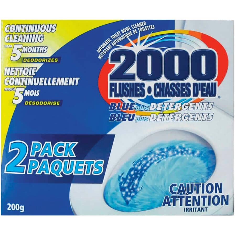 2000 FLUSHES 2 Pack Blue Plus Detergent Toilet Bowl Cleaner | Home Hardware