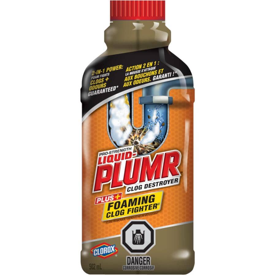 LIQUID PLUMR Professional Strength Clog Destroyer Plus Foaming Clog ...
