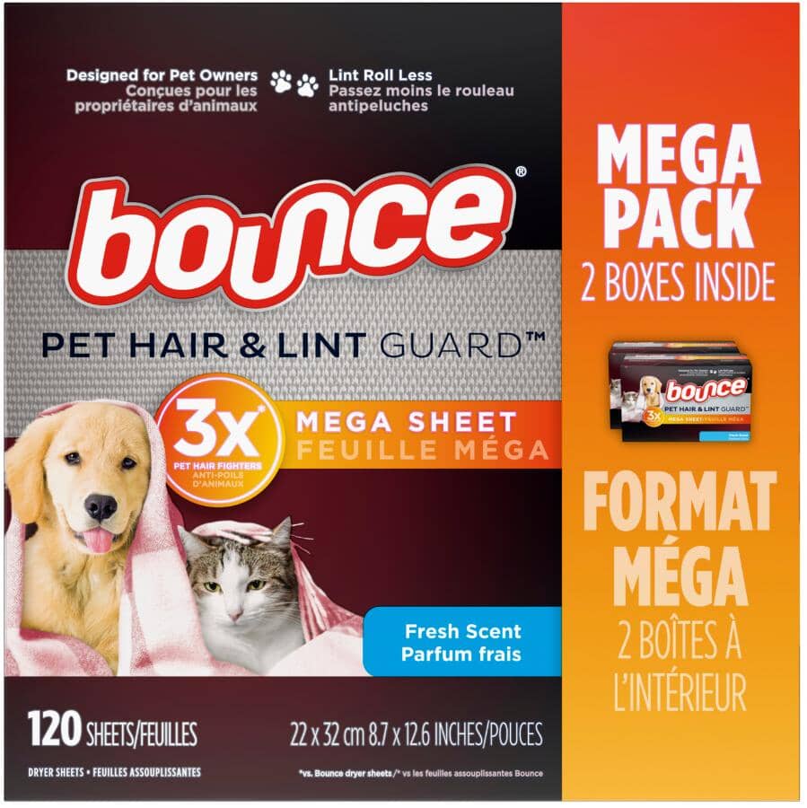 BOUNCE Pet Hair & Lint Guard Mega Dryer Sheets | Home Hardware