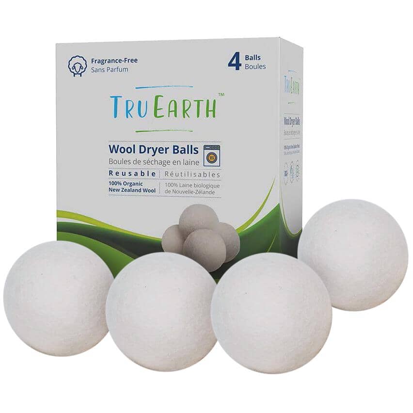 TRU EARTH Wool Dryer Balls - 4 Pack | Home Hardware