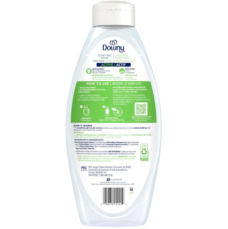DOWNY Purifying Rinse Laundry Odour Remover & Fabric Softener | Home ...
