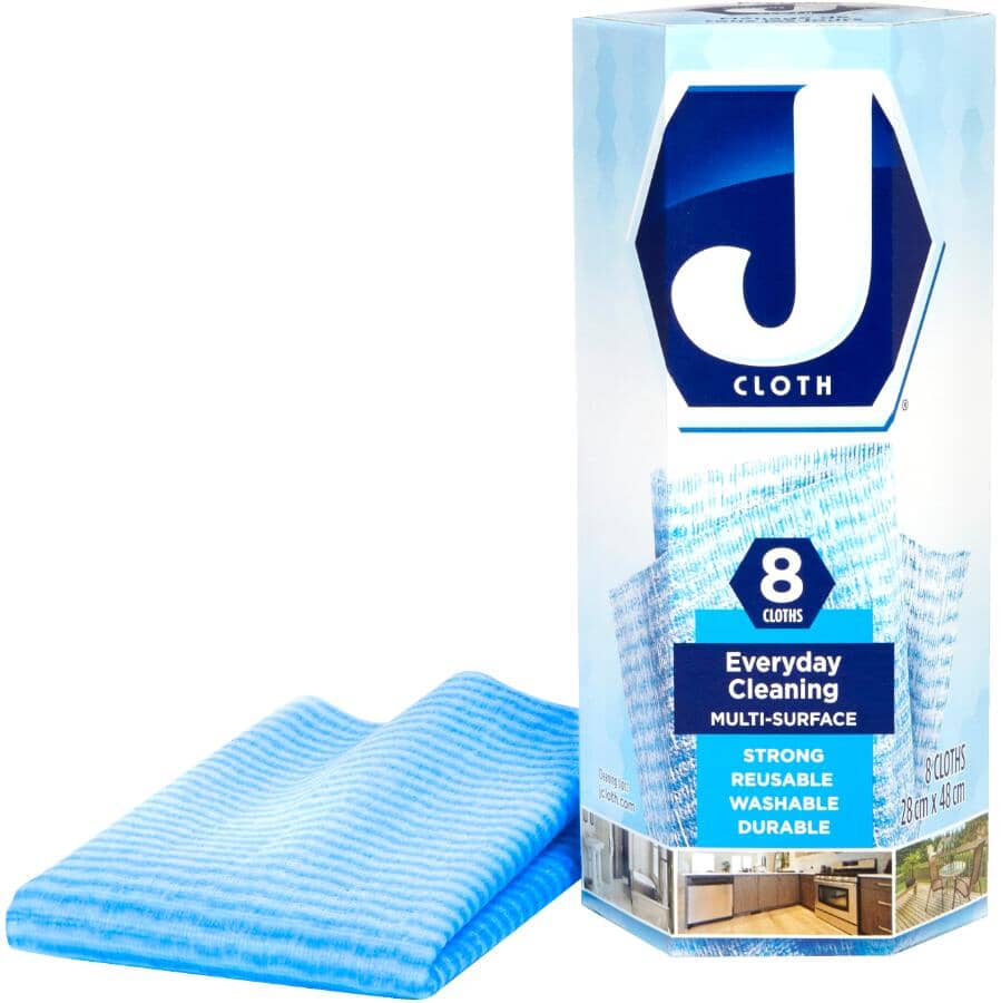 J CLOTH Cleaning Cloths - Blue, 8 Pack | Home Hardware