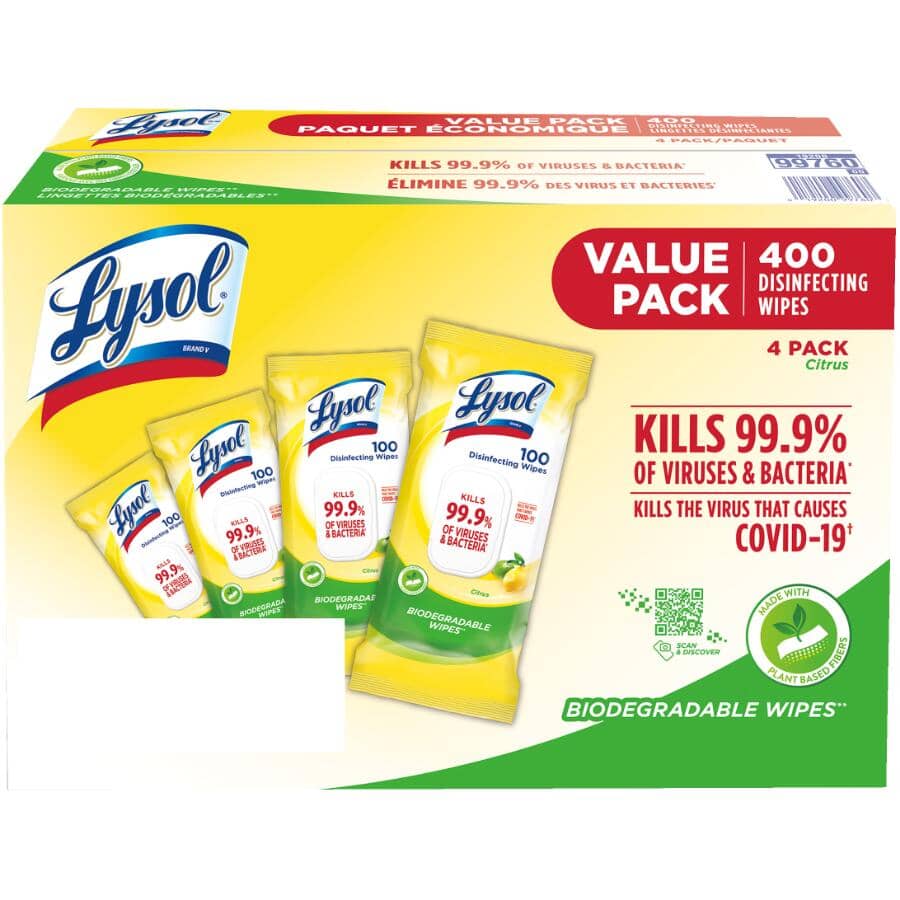 LYSOL Biodegradable Disinfecting Wipes Flatpacks | Home Hardware
