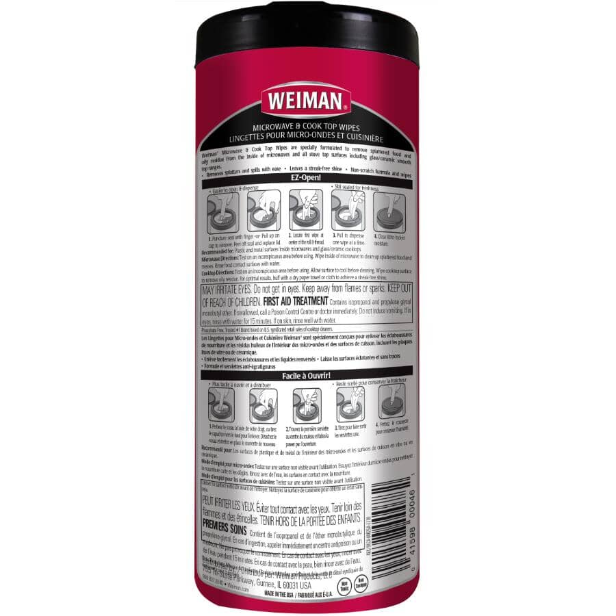WEIMAN Cooktop Cleaner Wipes - 30 Pack | Home Hardware